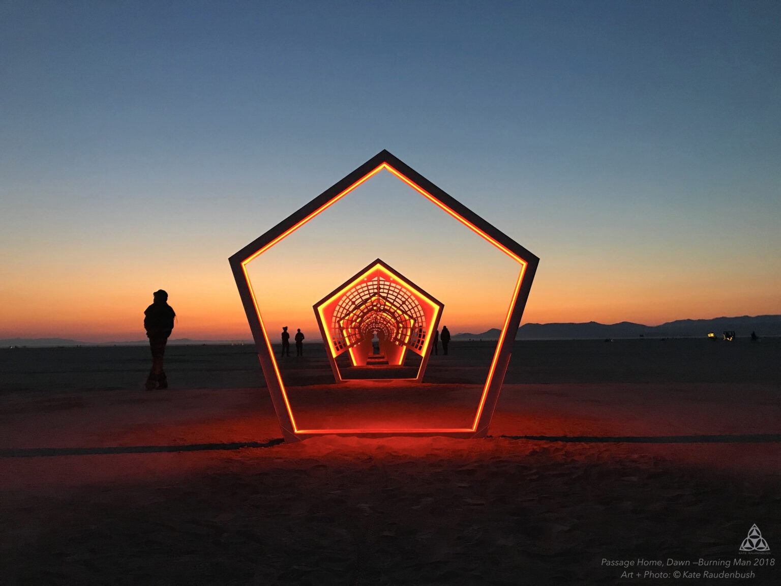 Passage Home Sculpture Sunrise Burning Man 2018 .Sculptue by Kate ...